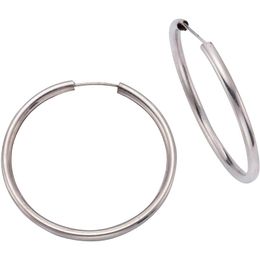 Firetti Paar Creolen »Schmuck Geschenk Silber 925 Basic 2 mm breit« silberfarben 30 Zeitlos schöne Basic Runddraht Creolen