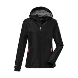 Killtec Regenjacke »KOS 15 WMN JCKT« Leichte, packbare, wasser- und winddichte Funktionsjacke schwarz 40 40 Funktionsjacke mit Kapuze, packbar