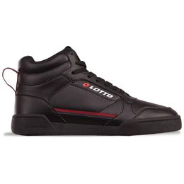 Lotto Sneaker - mit bequem gepolsterter Schaftkante BLACK-RED 48 48 Retro Mid-Cut Sneaker von Lotto in XL Größen