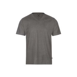 TRIGEMA T-Shirt »V-Shirt DELUXE Baumwolle« 1 Stk. tlg. taupe-melange M M DELUXE-Single-Jersey