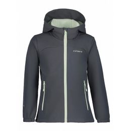 Icepeak Softshelljacke »KULM JR« 1 Stk. tlg. mit Kapuze granite 140 140 Softshelljacke mit wasserabweisender und windabweisender Funktion für...