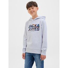 Jack & Jones JACK & JONES JUNIOR Kapuzensweatshirt &raquo;JJGEPLAS SWEAT HOOD JNR&laquo; White Melange 152 152 Sweater von Jack & Jones Junior