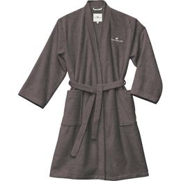 Tom Tailor HOME Unisex-Bademantel »Kimono« 1 Stk. tlg., für Damen & Herren, mit Logostickerei darkgrey XXL Länge: 120 cm Bademantel mit...