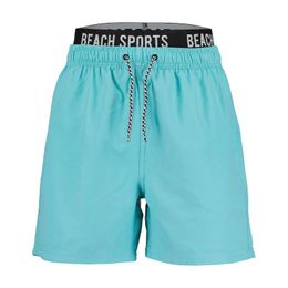 Blue Seven Badehose »Teenager Jungen Badeshorts« 1 Stk. tlg. Druck 665 - LAGUNE 152 152 Einfarbige Badeshorts für Jungen im Teenie Alter