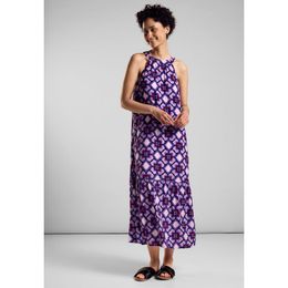 Street One Sommerkleid Ohne Taschen mit All-Over Print bellflower lilac 44 - N-Gr N-Gr 44 Maxikleid von Street One