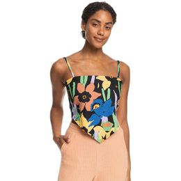 Roxy Crop-Top &raquo;Iconic Place&laquo; Anthracite Flower Jammin XL XL Stoff: Leichtes, bedrucktes...
