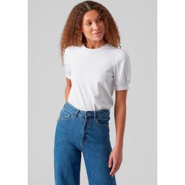 Véro Moda VERO MODA T-Shirt »VMKERRY 2/4 O-NECK TOP VMA JRS NOOS« mit Rundhalsausschnitt Bright White M M Feminines T-Shirt mit kurzen Puffärmeln und...