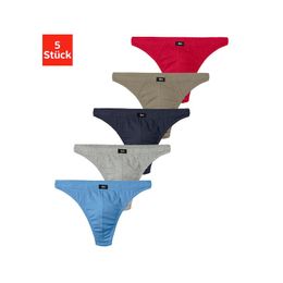 H.I.S. H.I.S String »Herren Unterhose« Packung, 5 Stk. tlg., in Baumwollstretch-Qualität rot, blau, marine, khaki, grau-meliert 3 (XS) 3 (XS) H.I.S Herren...