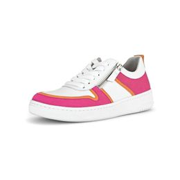 Gabor Sneaker »Sneaker Leder« Weiß/Pink 43 43 Absatzhöhe: 15 cm