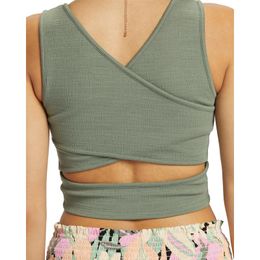 Roxy Crop-Top &raquo;Good Keepsake&laquo; Agave Green XXL XXL Material: Dickes Polyester-Mischgewebe mit...