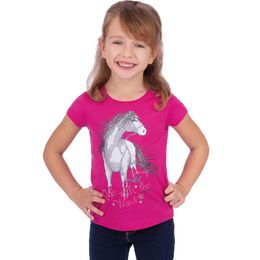 TRIGEMA T-Shirt »T-Shirt mit Pferd« 1 Stk. tlg. hibiskus 104 104 Single-Jersey