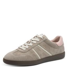 Tamaris Plateausneaker, Freizeitschuh, Halbschuh, Schnürschuh mit gepolstertem Schaftrand taupe-rose 42 42 Modischer Sneaker mit Logoprägung und...