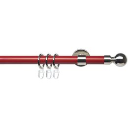 Liedeco Gardinenstange »CELEBSEVI01SG« Ø 20 mm 1 läufig-läufig Fixmaß 1-läufig im Fixmaß Ø 20 mm rot B/L: 160 cm Ø 20 mm