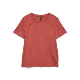 Véro Moda VERO MODA Kurzarmshirt »VMSAVANNAH FRANCIS SS TOP BOX JRS SPE GA« Marsala Detail:FRONT LACE XL XL T-Shirt von Vero Moda