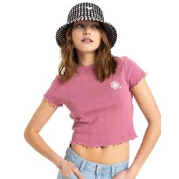 Roxy Shirttop &raquo;Pointelle&laquo; Heather Rose XXL XXL Material: Baumwoll-Pointelle-Rippstrick...