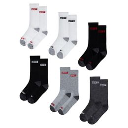 Levi's Kids Herren Levi's Kids Socken &raquo;LHN BOX TAB HIGH CUT 6PK&laquo; Packung, 6 Paar tlg. UNISEX grau