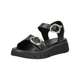Tamaris Damen Keilsandalette &raquo; Sandalen Leder&laquo; schwarz 37