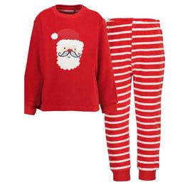 Blue Seven Pyjamaoberteil »Nicki-Pyjama« 2 Stk. tlg. 326 - ROT 128/134 128/134 Weihnachtspyjama aus kuscheligem Nicki