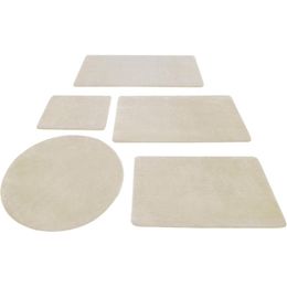 WECON HOME BASICS Badematte &raquo;Joris&laquo; H&ouml;he 20 mm rutschhemmend beschichtet strapazierf&auml;hig waschbar, viele Gr&ouml;&szlig;en, Badezimmerteppich, uni beige...