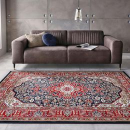 Hanse Home Teppich »Skazar Isfahan« rechteckig 9 mm Höhe Kurzflor, Orient, Läufer, Vintage, Esszimmer, Wohnzimmer, Flur navy Obermaterial: 100%...