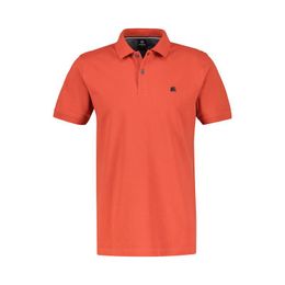 Lerros Kurzarmshirt mit Logostickerei auf der Brust deep coral red S S Poloshirt von Lerros