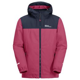 Jack Wolfskin 3-in-1-Funktionsjacke &raquo;SNOWCURL 3IN1 JACKET K&laquo; mit Kapuze dark-fuchsia 116 116 Taftgef&uuml;tterte &Auml;rmel