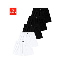H.I.S. H.I.S Weiter Boxer »Herren Boxer« Packung, 5 Stk. tlg., weite Passform, Komfortbund, aus Baumwoll-Stretch weiß, schwarz 3 (XS) - 5 Stk. 5 Stk. 3...