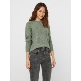Véro Moda VERO MODA Rundhalspullover »VMDOFFY LS O-NECK BLOUSE GA NOOS« laurel wreath melange S S Kuscheliger Basic Pullover von VERO MODA