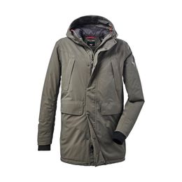 Killtec Parka »KOW 115 MN PRK« Warm gefütterter, wasserabweisender Parka mit praktischen Features graugrün M M Herren Funktionsparka mit Kapuze