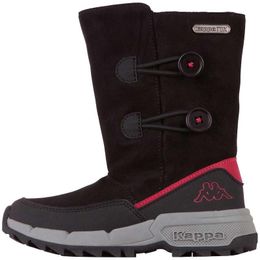 Kappa Winterstiefel mit besonders robuster, rutschhemmender Sohle black-pink 26 26 Süße Kinder Winterstiefelette von Kappa