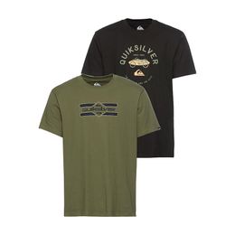 Quiksilver T-Shirt »OPEN ARROW SHORT SLEEVE TEE PACK YM« Packung, Doppelpack, 2 Stk. tlg. khaki/black XXL XXL T-Shirt Doppelpack von Quiksilver