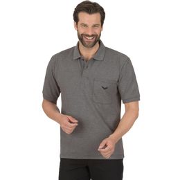 TRIGEMA Poloshirt »Polohemd mit Brusttasche« 1 Stk. tlg. taupe-melange L L DELUXE-Piqué-Qualität