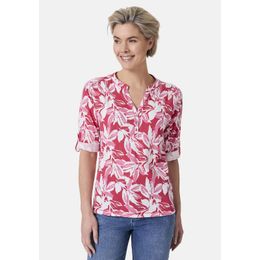 STOOKER WOMEN 3/4-Arm-Shirt »MARIE Print Shirt Bluse 3/4-Arm« Regular Fit Shirt Bluse Baumwolle Shirt Knopfleiste für Damen pink bloom aop 36/38...