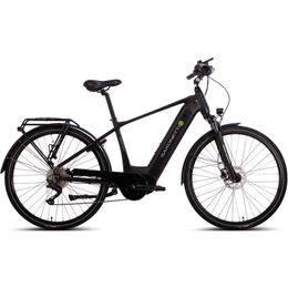 Saxonette Damen SAXONETTE &raquo;Quantum Sport Diamand&laquo; 10 Gang Shimano Kettenschaltung Mittelmotor 250 W Pedelec, Elektrofahrrad f&uuml;r Damen u. Herren 