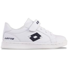 Lotto Sneaker - mit Elastik-Schnürung & Klettverschluss WHITE-NAVY 32 32 Lotto Kindersneaker im Retro Tennis Style