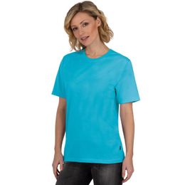 TRIGEMA T-Shirt »T-Shirt aus 100% Baumwolle« 1 Stk. tlg. azur M M Ärmel mit Bündchen