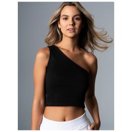 TRIGEMA T-Shirt »Modisches One-Shoulder-Top« 1 Stk. tlg. schwarz S S Elastischer Doppelripp