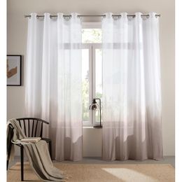 Bruno Banani Gardine &raquo;Nevalla&laquo; &Ouml;sen 1 Stk. tlg. modern, Farbverlauf, Wohnzimmer, Schlafzimmer, halbtransparent beige Obermaterial: 100% Baumwolle...