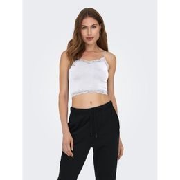 Only Trägertop »ONLVICKY LACE SEAML 2-PACK CROPPED TOP« Packung, 2 Stk. tlg. Black Pack:BLACK + WHITE M M 2-er Set Spitzen Trägertops von Only