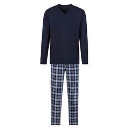 s.Oliver Pyjama 1 Stück, 2 tlg. mit Karo-Hose marine-kariert 44/46 44/46 Pyjama in langer Form von s.Oliver Bodywear