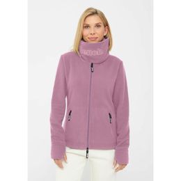 Bench. Fleecejacke »FUNNEL« 1 Stk. tlg. ohne Kapuze mit Glitzerstickerei Wistful Mauve 42 42 Fleecejacke von Bench