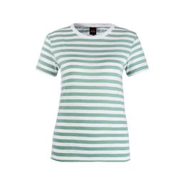 BOSS Orange T-Shirt »C_Esla_Striped« Premium Damenmode, im gestreiften Design grün weiß S (36) S (36) Shirt von BOSS Orange Womenswear