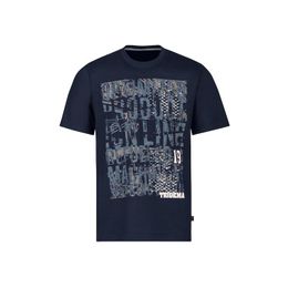 TRIGEMA T-Shirt »T-Shirt mit großem Print-Motiv« 1 Stk. tlg. navy XL XL DELUXE-Single-Jersey