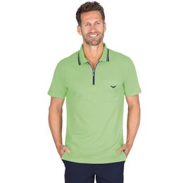 TRIGEMA Poloshirt »Poloshirt mit Reißverschluss« 1 Stk. tlg. pistazie M M DELUXE-Piqué-Qualität