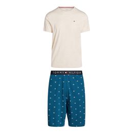 Tommy Hilfiger Underwear Schlafanzug »CN SS SHORT JERSEY SET PRINT« Set, 2er, 2 Stk. tlg., mit Print ht oat / flag midnight turquoise XL (54) XL...