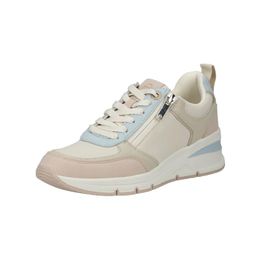 Tamaris Sneaker »Sneaker Lederimitat« Beige/Blau 40 40 Verschluss: Schnürung