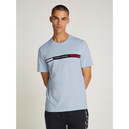 Tommy Hilfiger T-Shirt »HILFIGER CHEST INSERT TEE« Breezy Blue XXL XXL Rundhalsshirt von Tommy Hilfiger