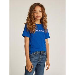 Calvin Klein Jeans Rundhalsshirt »INST. LOGO SS T-SHIRT« für Kinder bis 16 Jahre und mit Logoschriftzug Ultra Blue 4 (104) 4 (104) T-Shirt von...