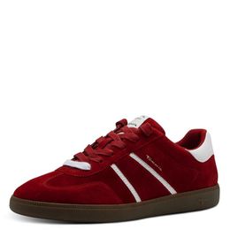 Tamaris Plateausneaker, Freizeitschuh, Halbschuh, Schnürschuh mit gepolstertem Schaftrand merlot 37 37 Modischer Sneaker mit Logoprägung und...