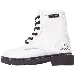 Kappa Schnürboots mit praktischem Reißverschluss an der Schuhinnenseite white-black 35 35 Modischer Schnürstiefel von Kappa für Kids